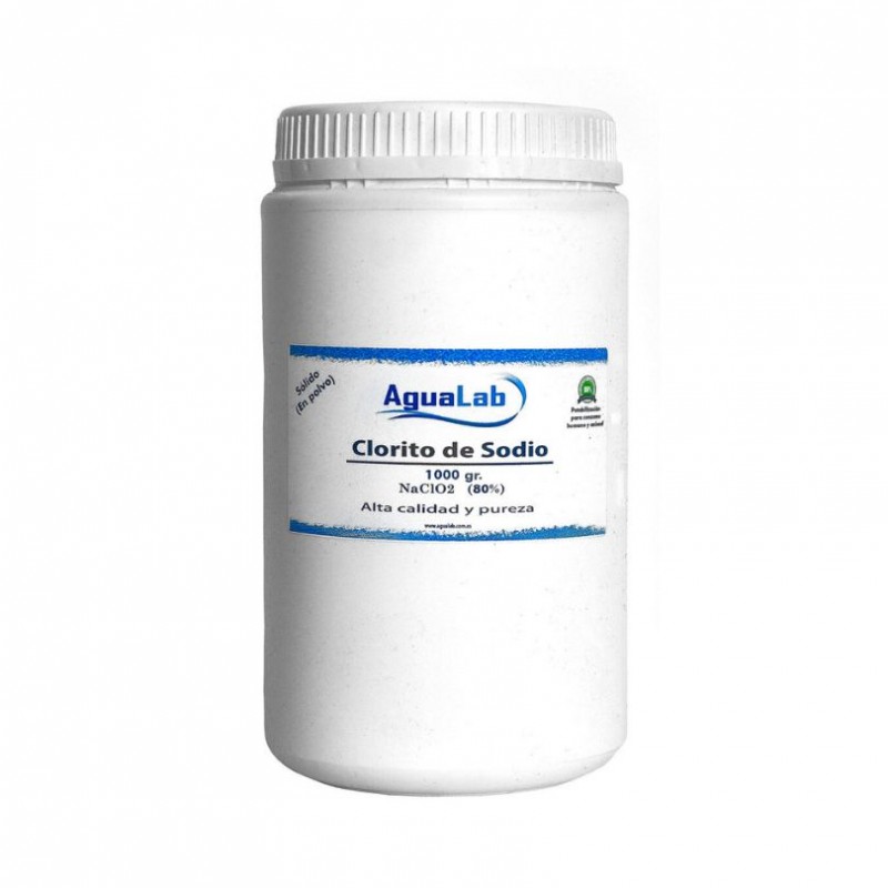 Clorito sódico al 80% en polvo 1 kilo - AguaLab